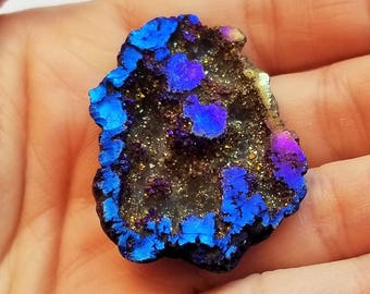 Blue druzy stone | Etsy