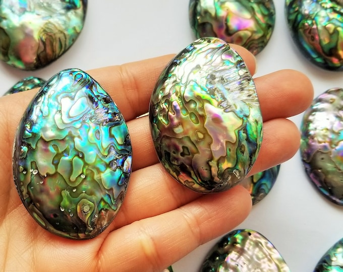 Large Abalone Pendant - Abalone Shell Bead - Large Pendant - Paua Shell ...