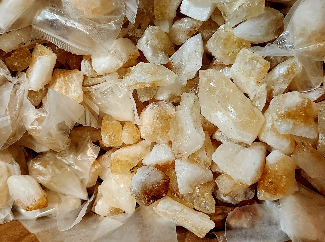 Large Citrine Crystal Stones, Raw Citrine Gem Stones, Yellow Orange ...