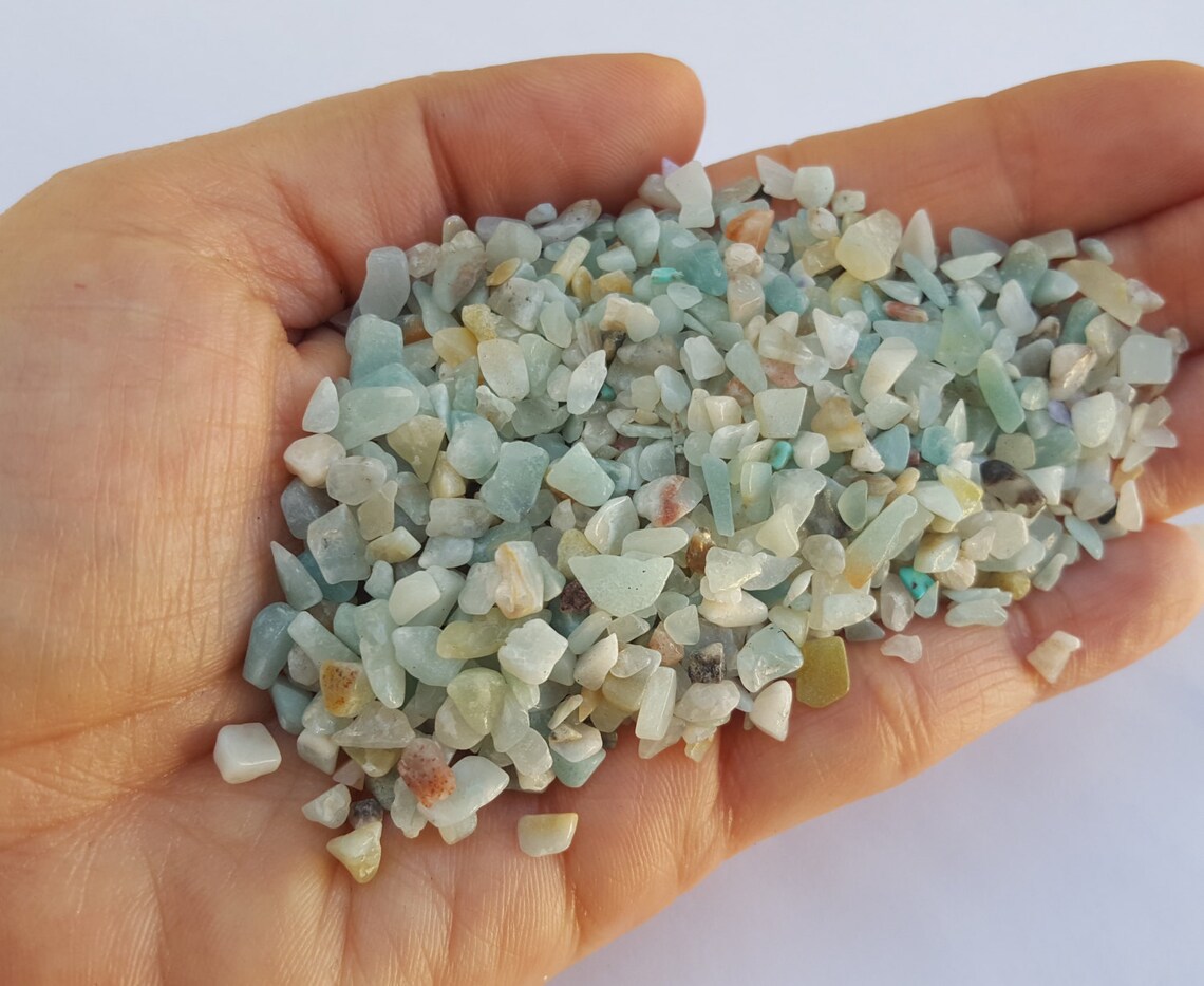 Small Natural Amazonite Chip Stones Tiny Stones Small | Etsy