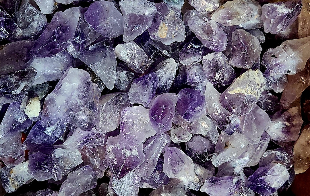 Large Amethyst Crystal Stones, Raw Amethyst Gem Stones, Purple Amethyst ...