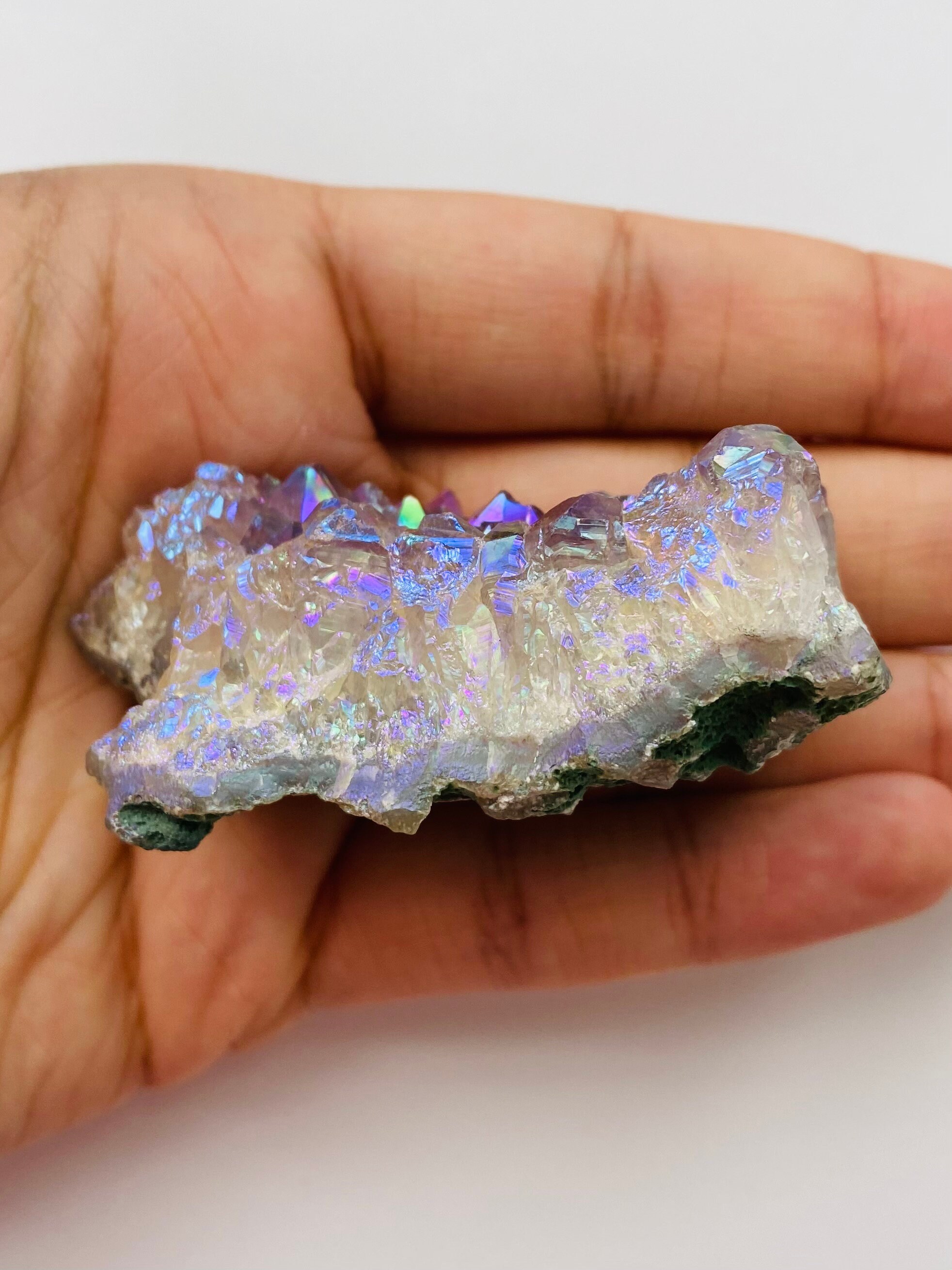 Large Angel Aura Amethyst Crystal Cluster Stone One of a Kind | Etsy