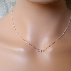 Solid Sterling Silver Necklace Chain, 18 Inch Silver Necklace, Silver ...