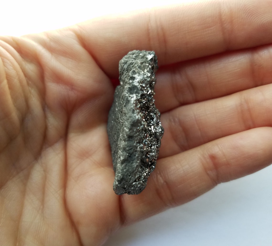 Silver Geode Titanium Pendant OOAK Pendant Unique Geode | Etsy