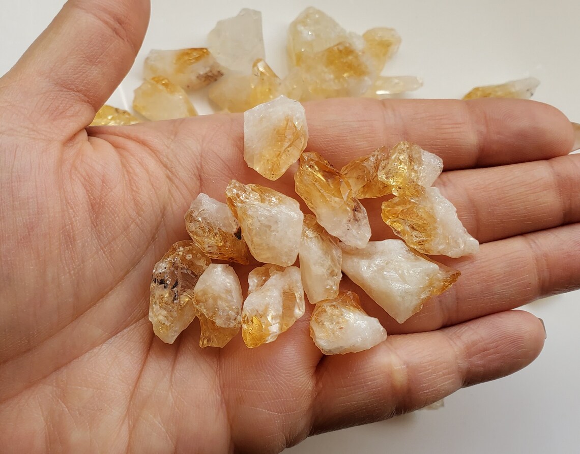 Med Raw Citrine Crystal Stones Crystal Rocks Yellow Citrine | Etsy