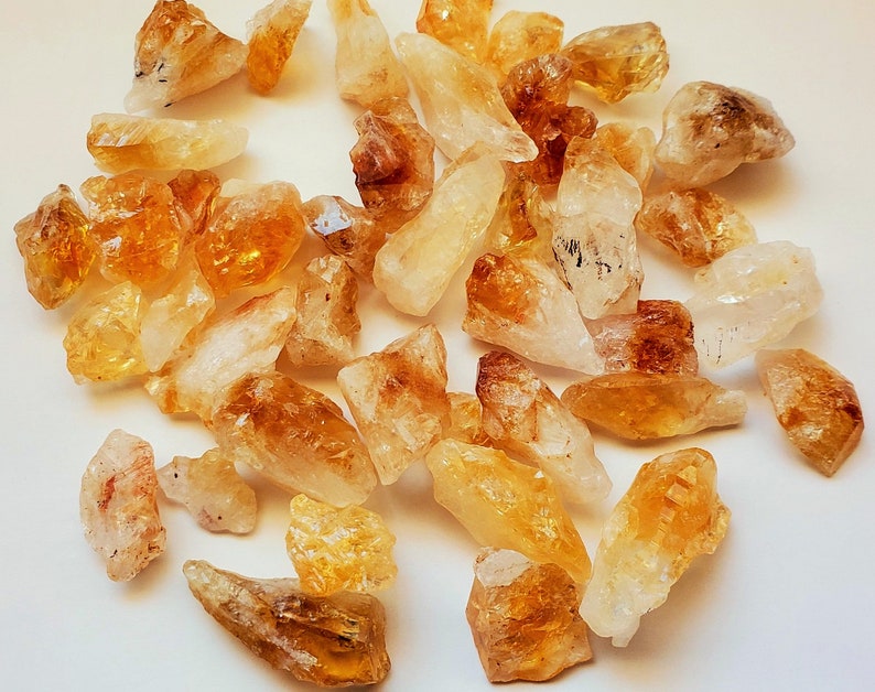 Tiny Yellow Citrine Crystal Stones Crystal Rocks Raw Citrine - Etsy