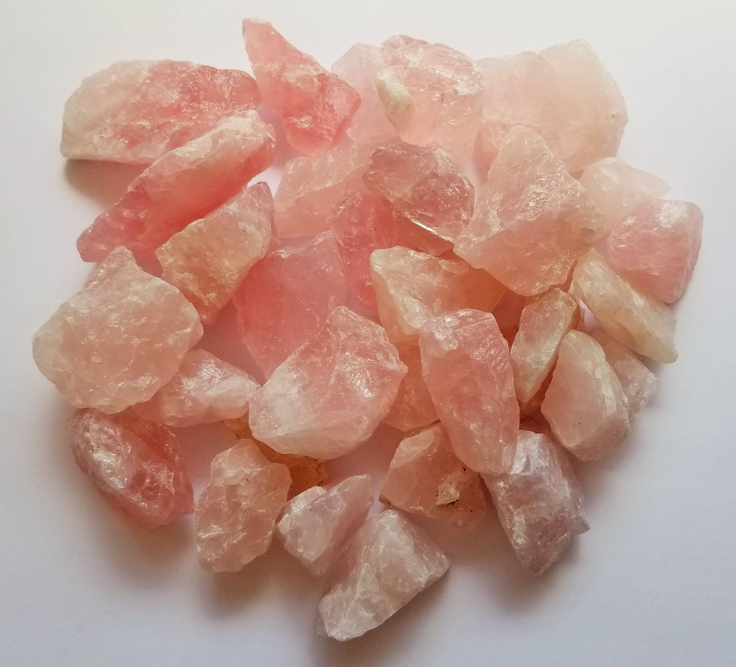 Pink Rose Quartz Stones Meditation Stone Pink Quartz Rose | Etsy