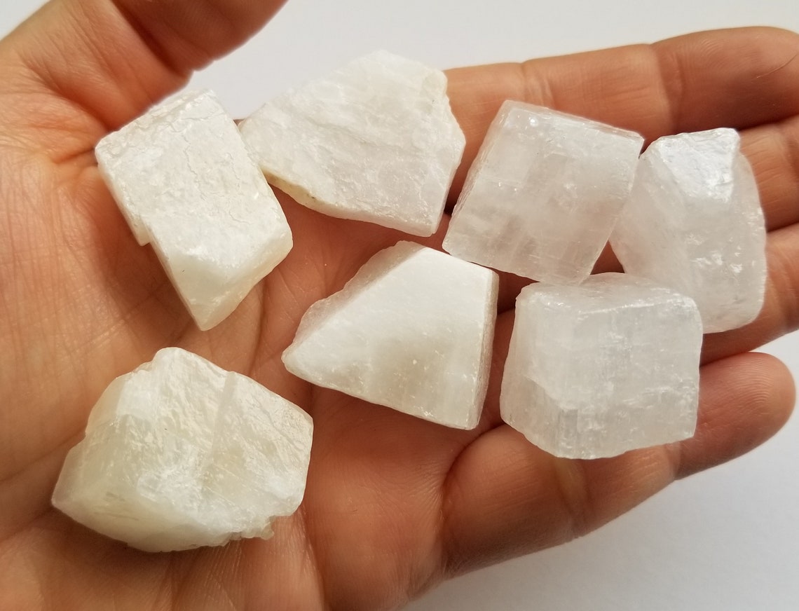 Raw Cubic White Calcite Rough Calcite Stones Rough Calcite | Etsy