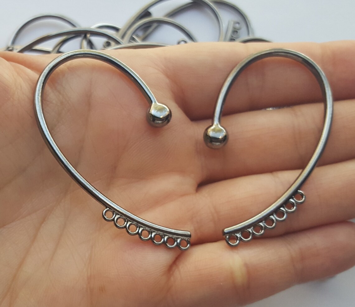 Unique Gunmetal Ear Cuff Earring Finding Non Pierced Gun Metal | Etsy