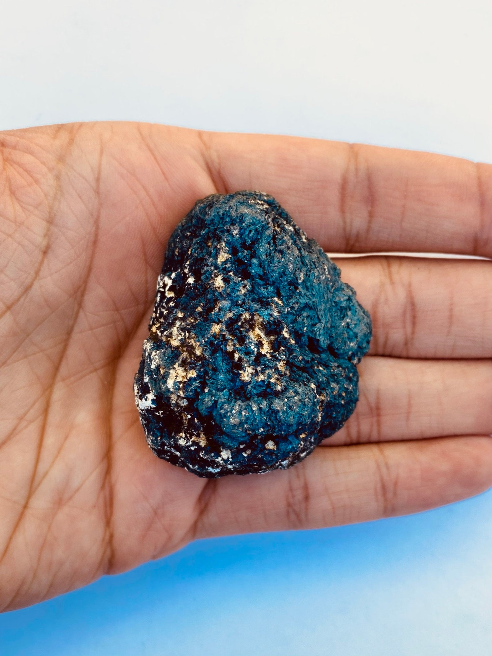 Large Purple Rainbow Blue Titanium Geode Pendant Abstract | Etsy