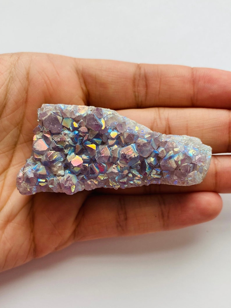 Large Angel Aura Amethyst Crystal Cluster Stone One of a Kind - Etsy