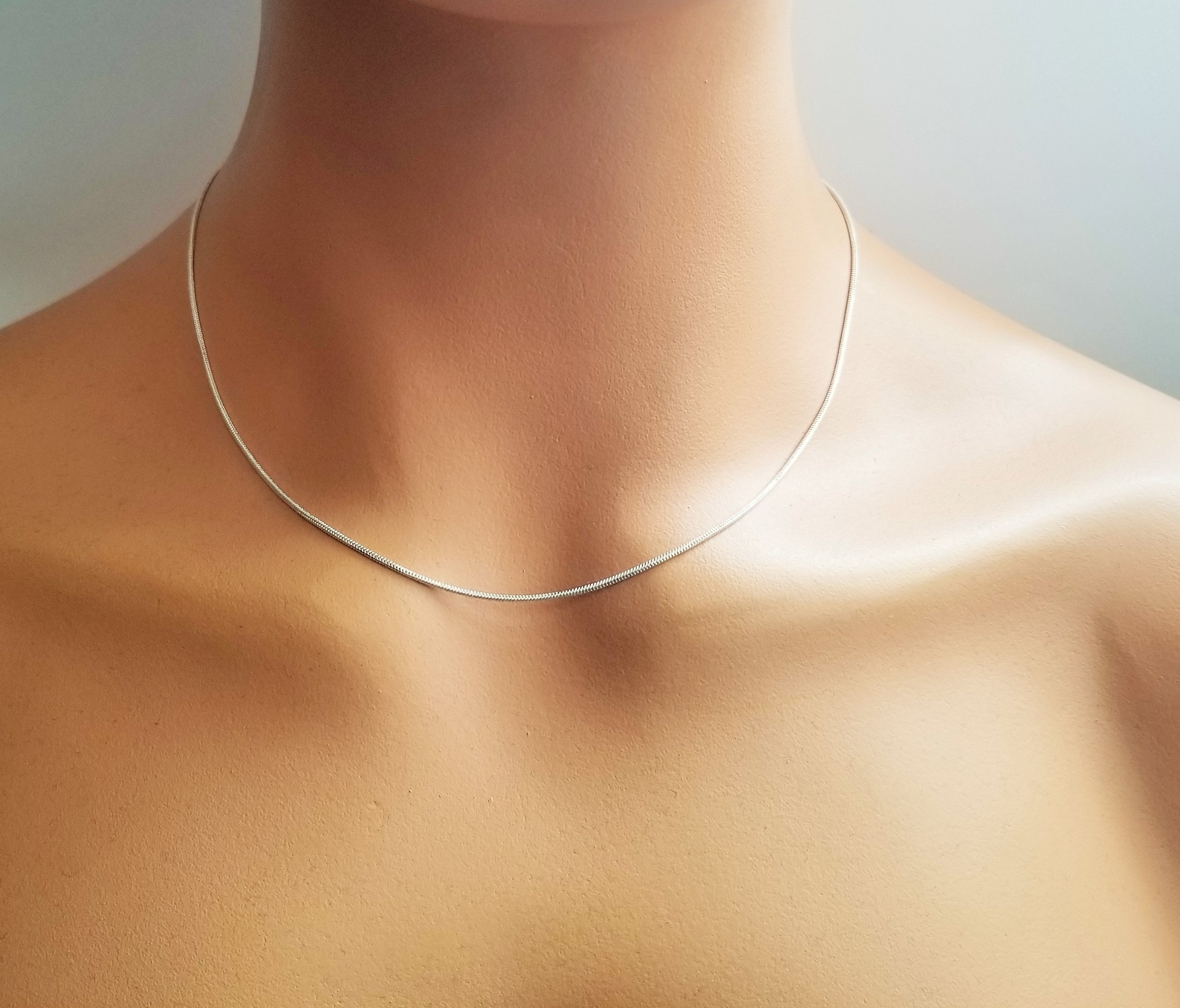 Sterling Silver Necklace Chain 16 18 20 22 24 inch Silver | Etsy