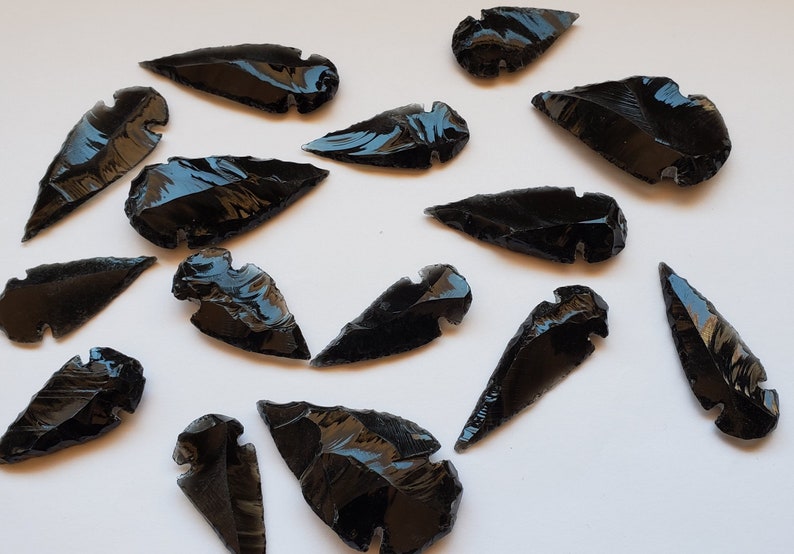 Small Arrowheads Black Obsidian Arrow Heads Jewelry | Etsy