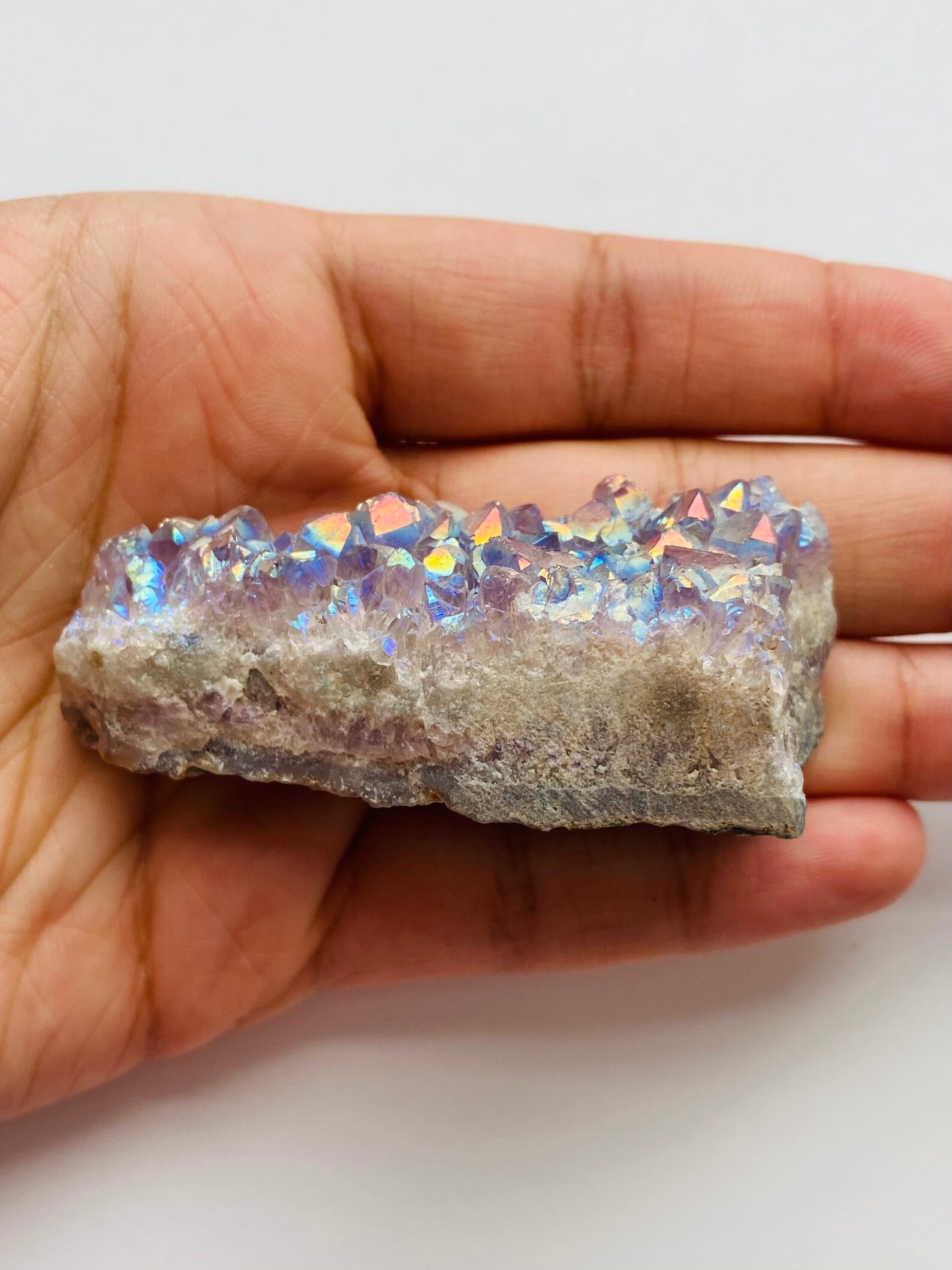 Large Angel Aura Amethyst Crystal Cluster Stone One of a Kind - Etsy