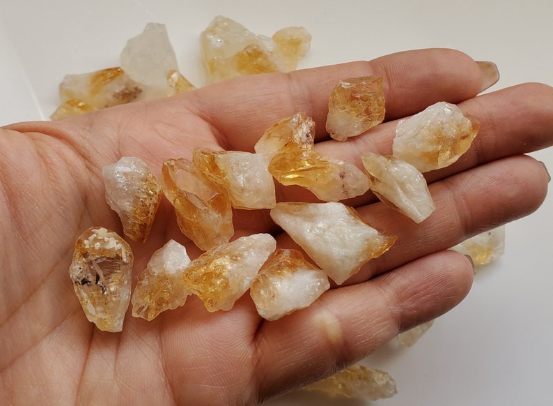 Med Raw Citrine Crystal Stones Crystal Rocks Yellow Citrine - Etsy