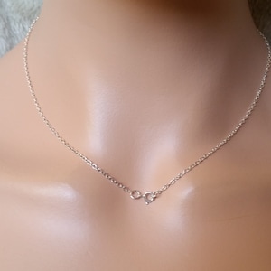 Solid Sterling Silver Necklace Chain, 18 Inch Silver Necklace, Silver ...