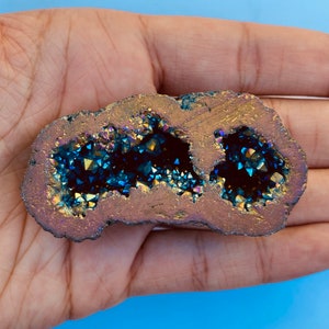 Large Colorful Rainbow Stone, Titanium Geode Stone, Designer Stones ...