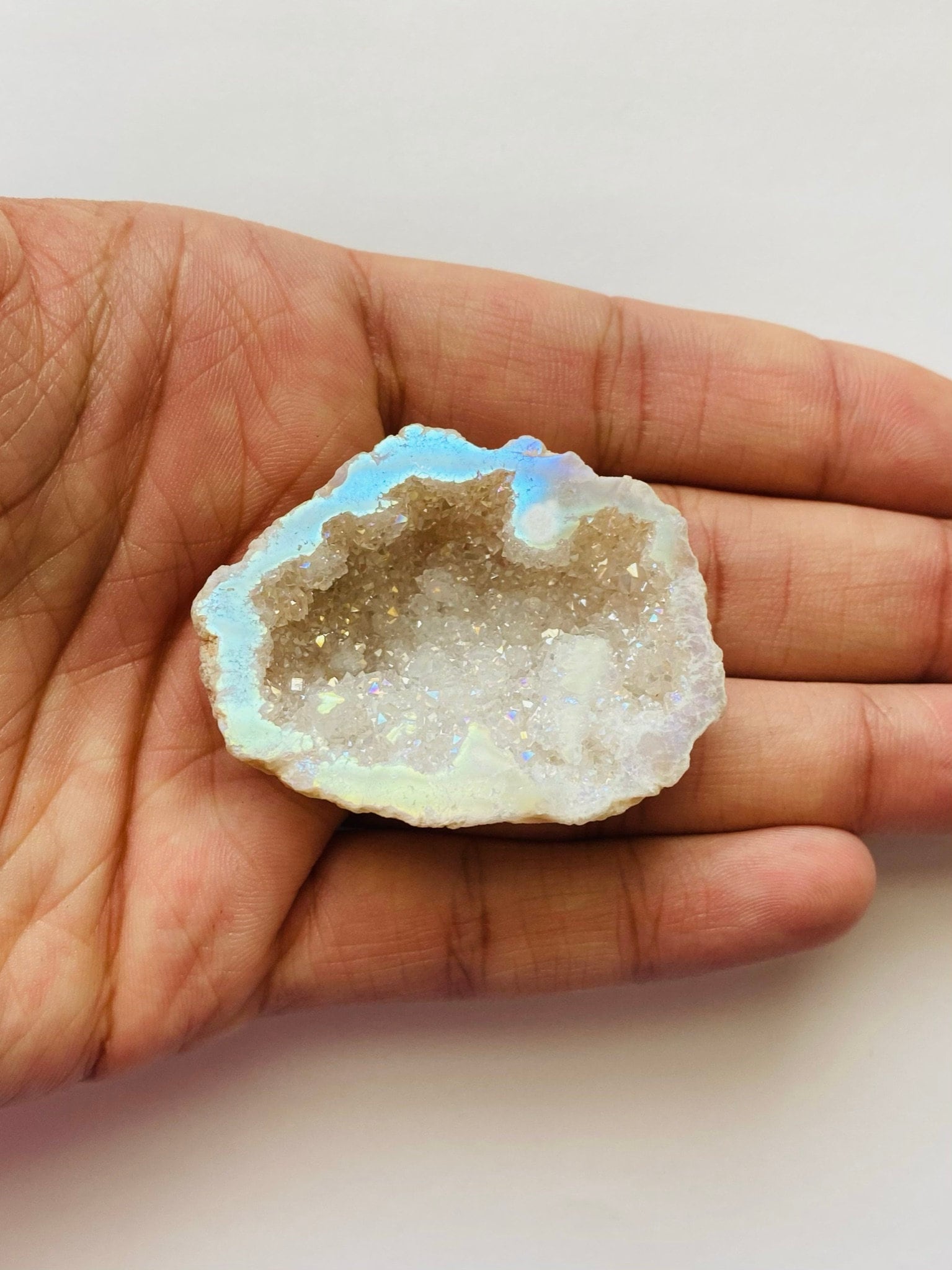 Large Geode Pendant Opal Druzy Geode White Raw Opal Druzy | Etsy