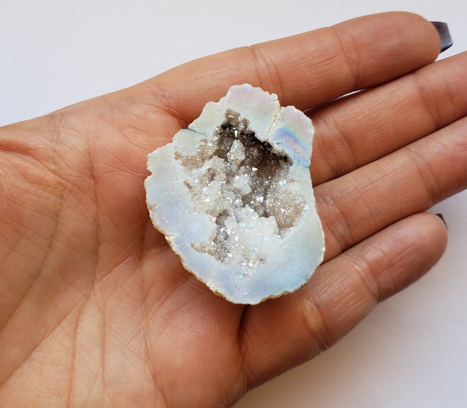 Geode Pendant Opal Druzy Geode White Raw Opal Druzy - Etsy