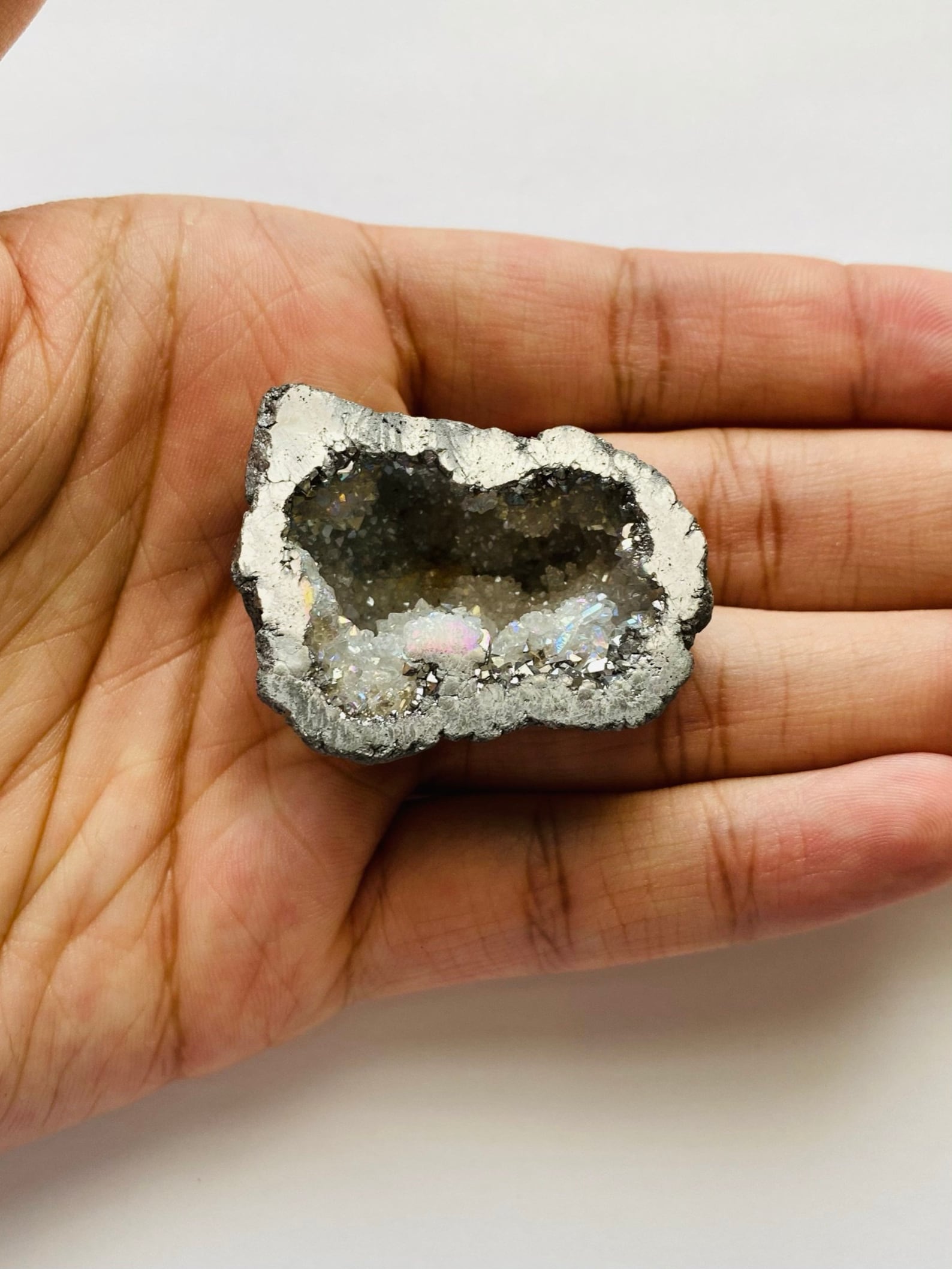 Geode Pendant Opal Druzy Geode White Raw Opal Druzy | Etsy