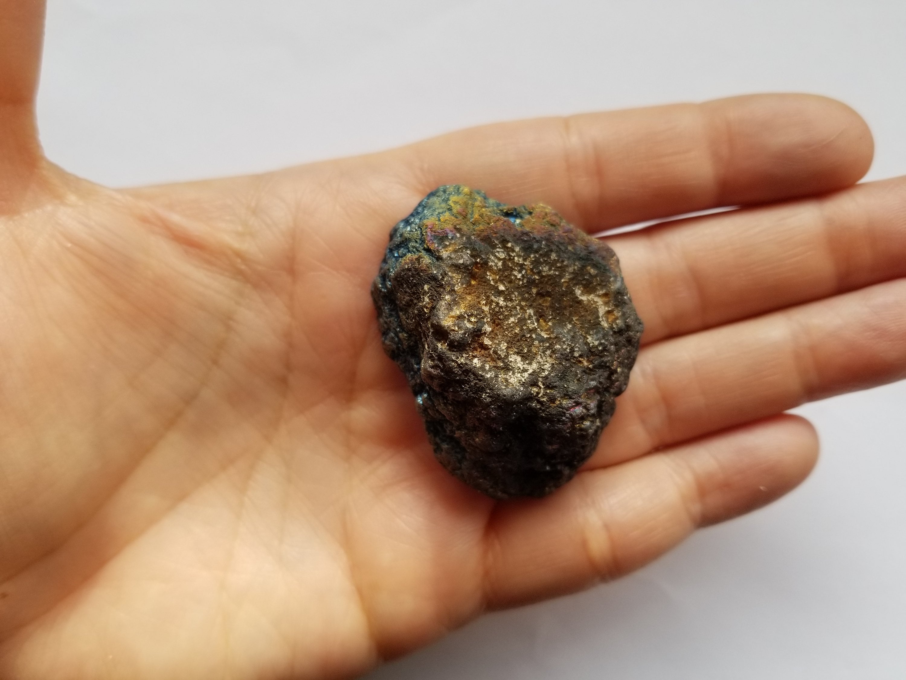 Purple Rainbow Blue Titanium Geode Pendant Abstract Designer | Etsy