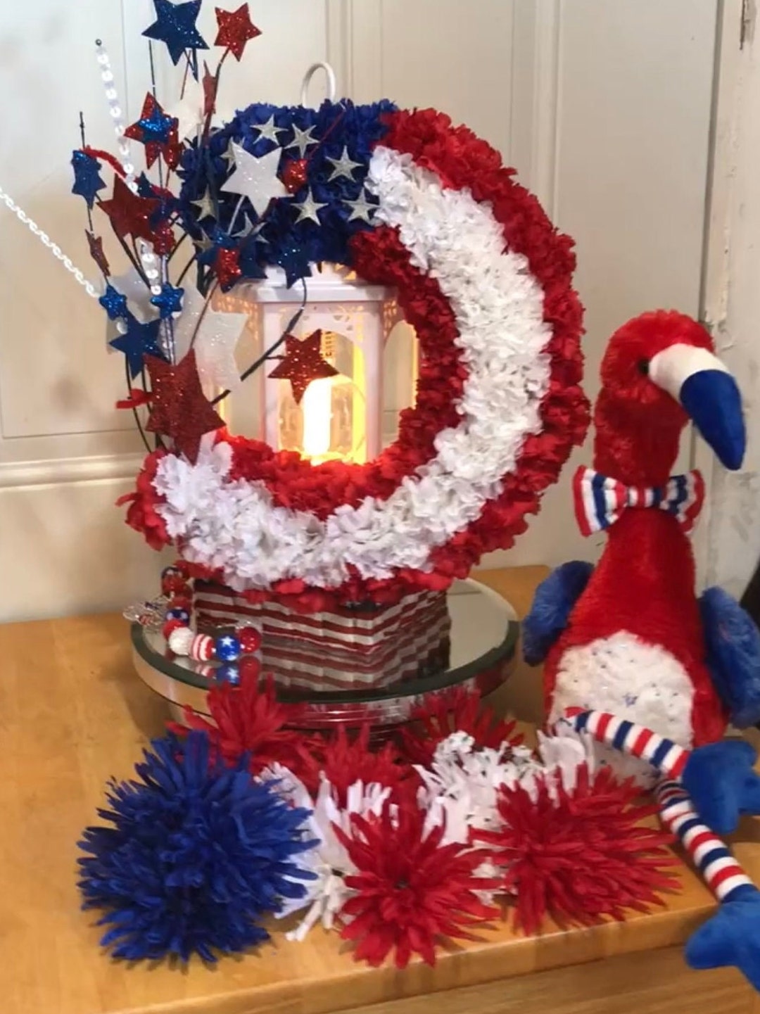 Patriotic Lantern, 4th of July Patriotic Lantern, 4th of July Table ...