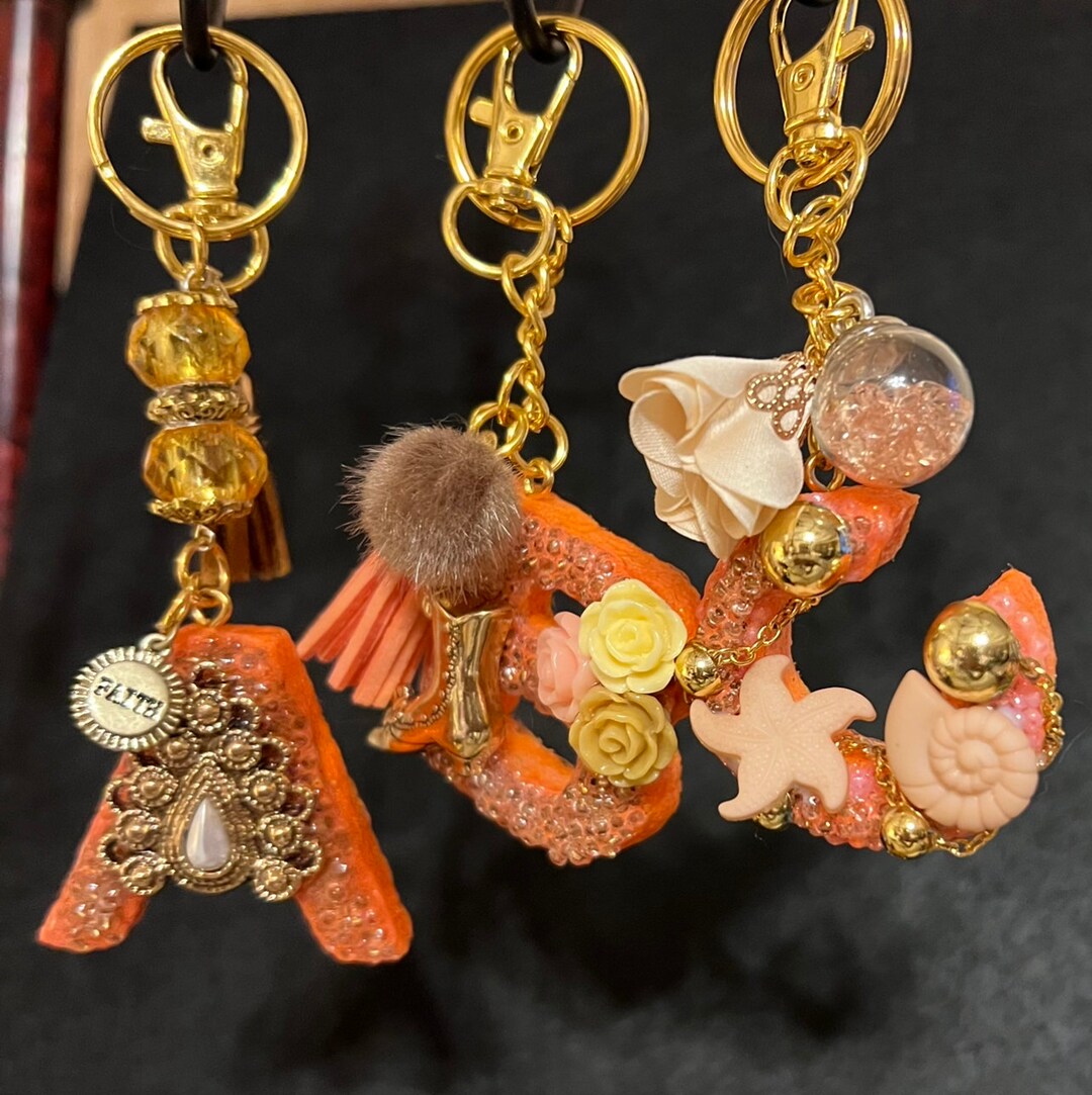 Vintage Alphabet Key Chain, Alphabet Vintage Key Chain Ring - Etsy