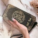 Black Spell Book Wallet, Bi-fold Dark Magic Witchy Goth Long Clutch ...