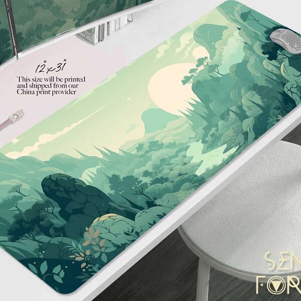 Green Desk Mat - Etsy