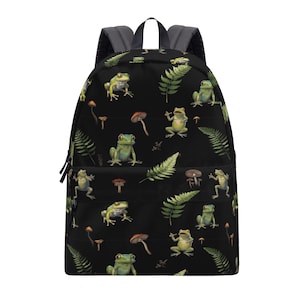 Cottagecore Outdoor Lover Cute Frog Backpack, S M L Sizes, Goblincore ...