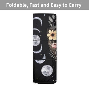 Boho Floral Moon Phase Car Sun Shade for Windshield, Cottagecore Moon ...