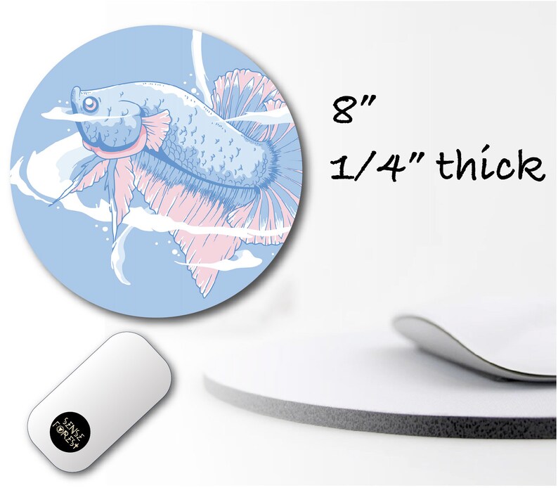 Pastel Blue Betta Fish Desk Mat Cute Extra Large Japanese - Etsy