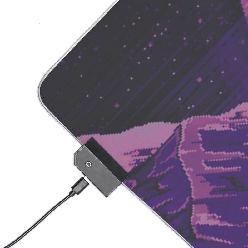 Kawaii Purple Lo-fi Desk Mat RGB XXL Vaporwave Pixel Art - Etsy