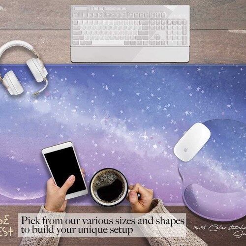 Purple Anime Desk Mat Cute Pastel Mousepad Kawaii Lilac - Etsy