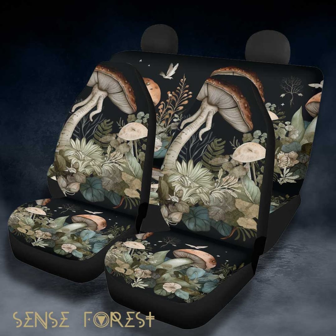 Dark Cottagecore Musty Mushroom Forest Car Seat Cover Set, Goblincore ...
