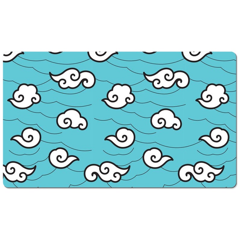 Kawaii Anime Desk Mat Blue Japanese Cloud Kimono Pattern - Etsy