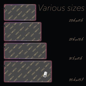 RGB Japanese Ramen Bowl Gaming Desk Mat, XXL Great Wave Ramen Kawaii ...