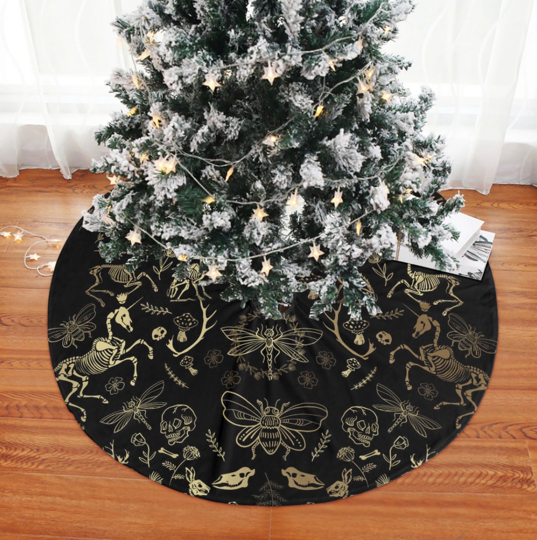 Dark Academia Cottagecore Forest Animal Bones Christmas Tree Skirts ...