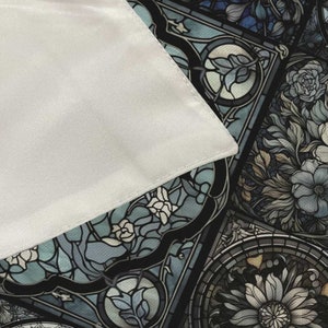 Gothic Stained Glass Bat Dinner Placemat, Medieval Goth Ritual Dining ...