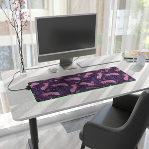 Kawaii Axolotl XXL RGB Gaming Mouse Pad Walking Fish Long RGB - Etsy