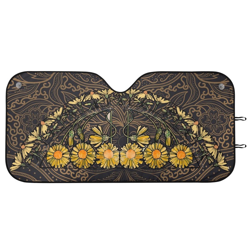 Retro 70s Daisy Car Sun Shade Cottagecore Boho Car - Etsy