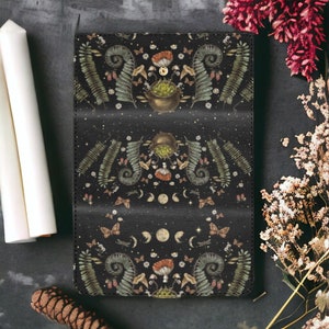 Cottagecore Forest Moon Ritual Trifold Wallet, Green Witch Witchcraft ...