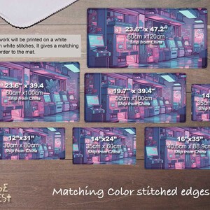 Pastel Purple Blue Vaporwave Arcade Desk Mat Anime Cute Neon - Etsy