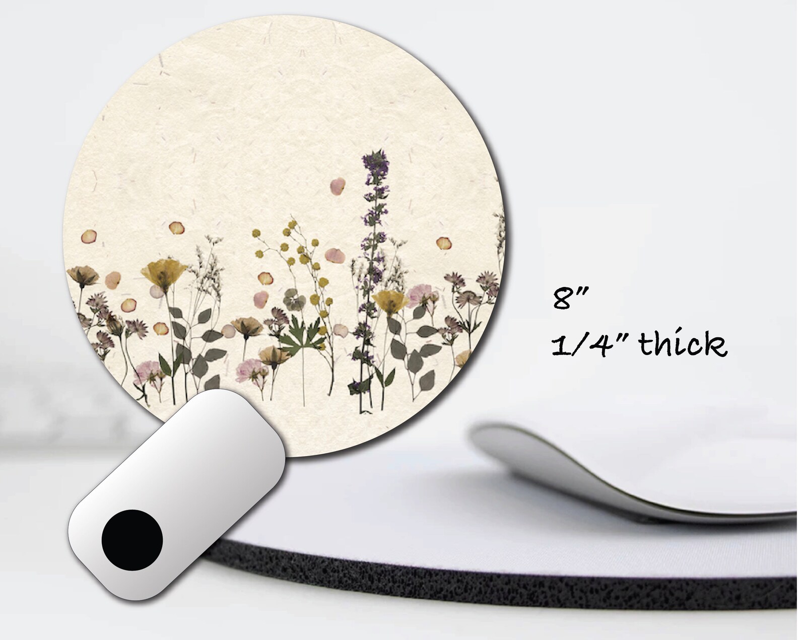 Pressed Dried Flowers Art Desk Mat Green Witchcraft Desk Mat - Etsy