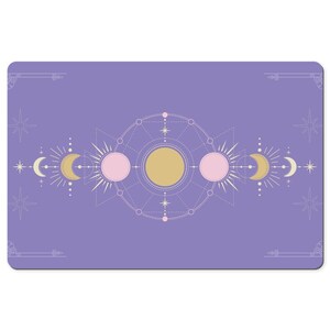Pastel Purple Moon Phase Desk Mat Cute, Kawaii Goth Witchy Large Gaming ...