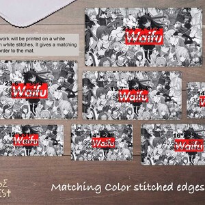 Kawaii Anime Girlfriends Waifu Large Mouse Pad, Cute Gaming Mouse Pad ...