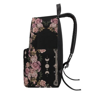 Cottagecore Whimsical Moon Phase Pink Rose Backpack, S M L Sizes, Boho ...