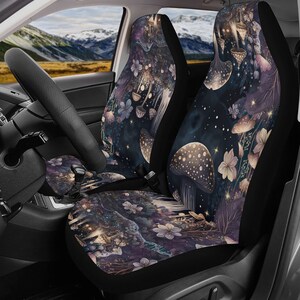 Dark Magic Mushroom Celestial Car Seat Covers, Front Back Seat Covers ...