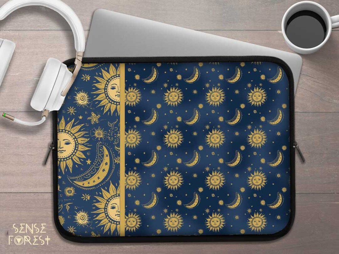 Whimsy Goth Sun Moon Stars Laptop Sleeve,celestial Witchy Laptop Case ...