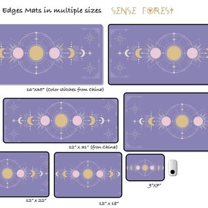 Pastel Purple Moon Phase Desk Mat Cute, Kawaii Goth Witchy Large Gaming ...